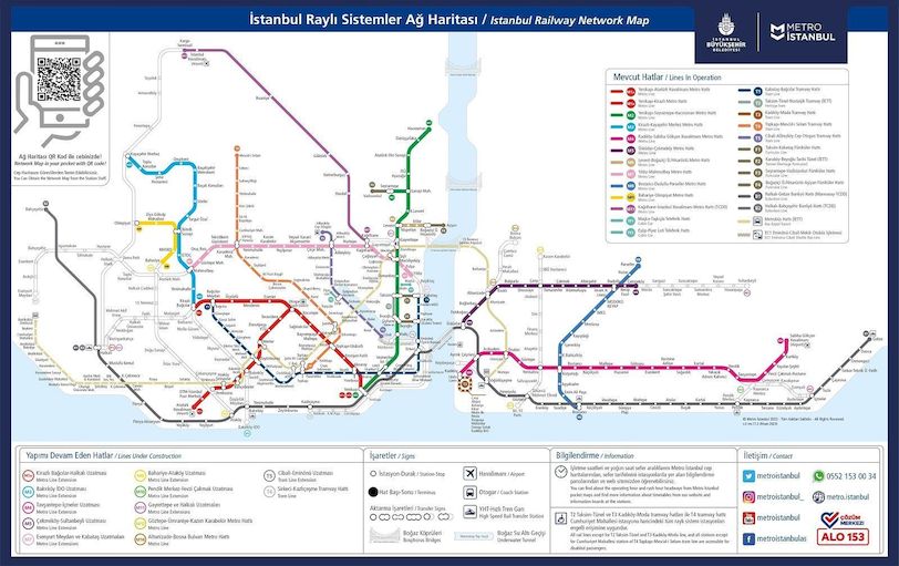 Istanbul rail system map - i24HABER